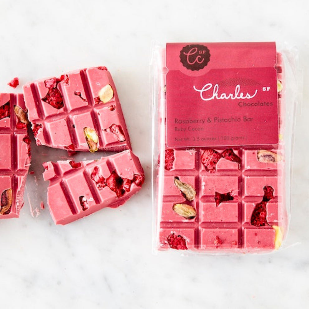 Ruby Raspberry & Pistachio Chocolate Bar - Henry’s House Of Coffee